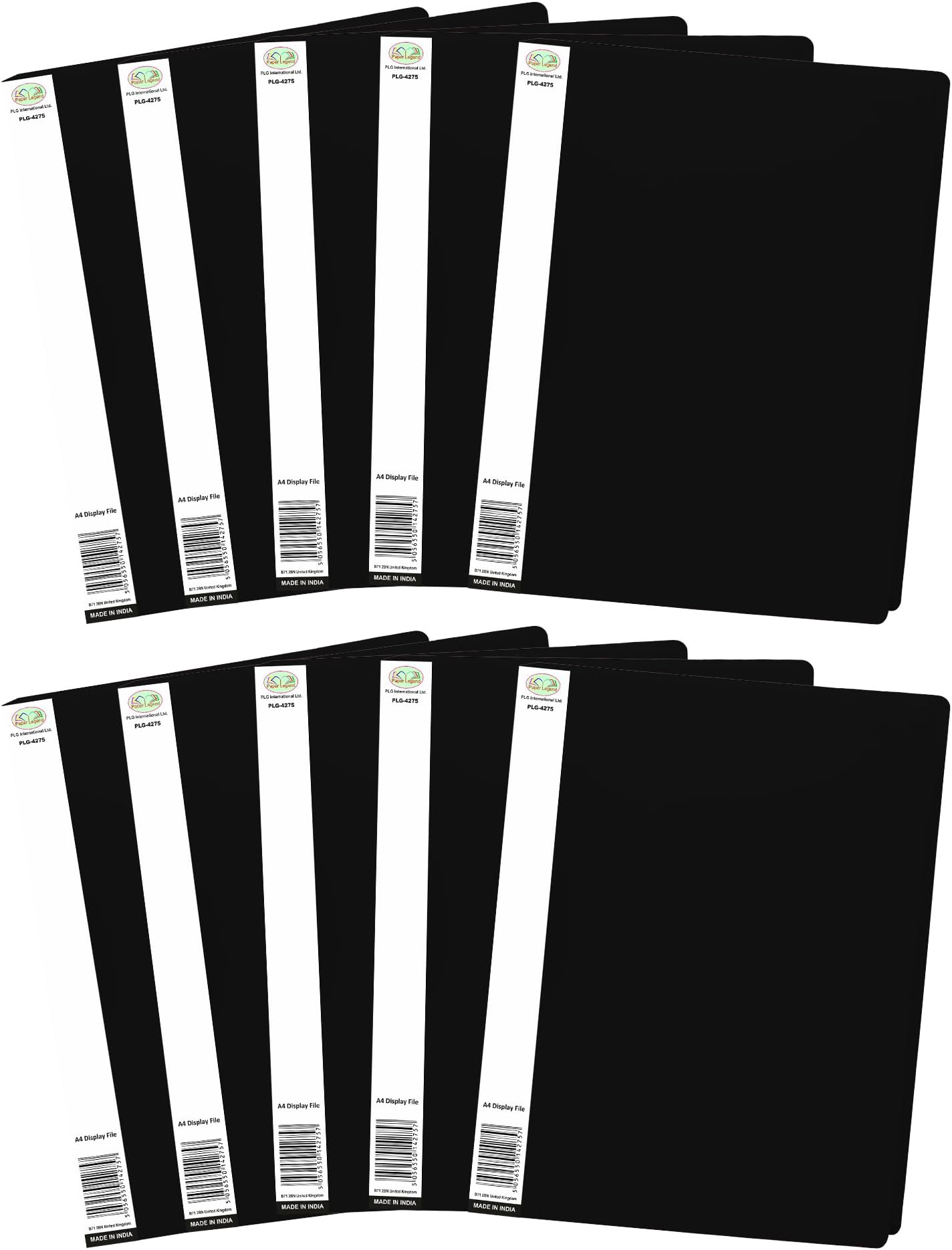 M1SS A4 Display Books 20 Pockets - 40 Views Pack of 10 [Black] a4 ...