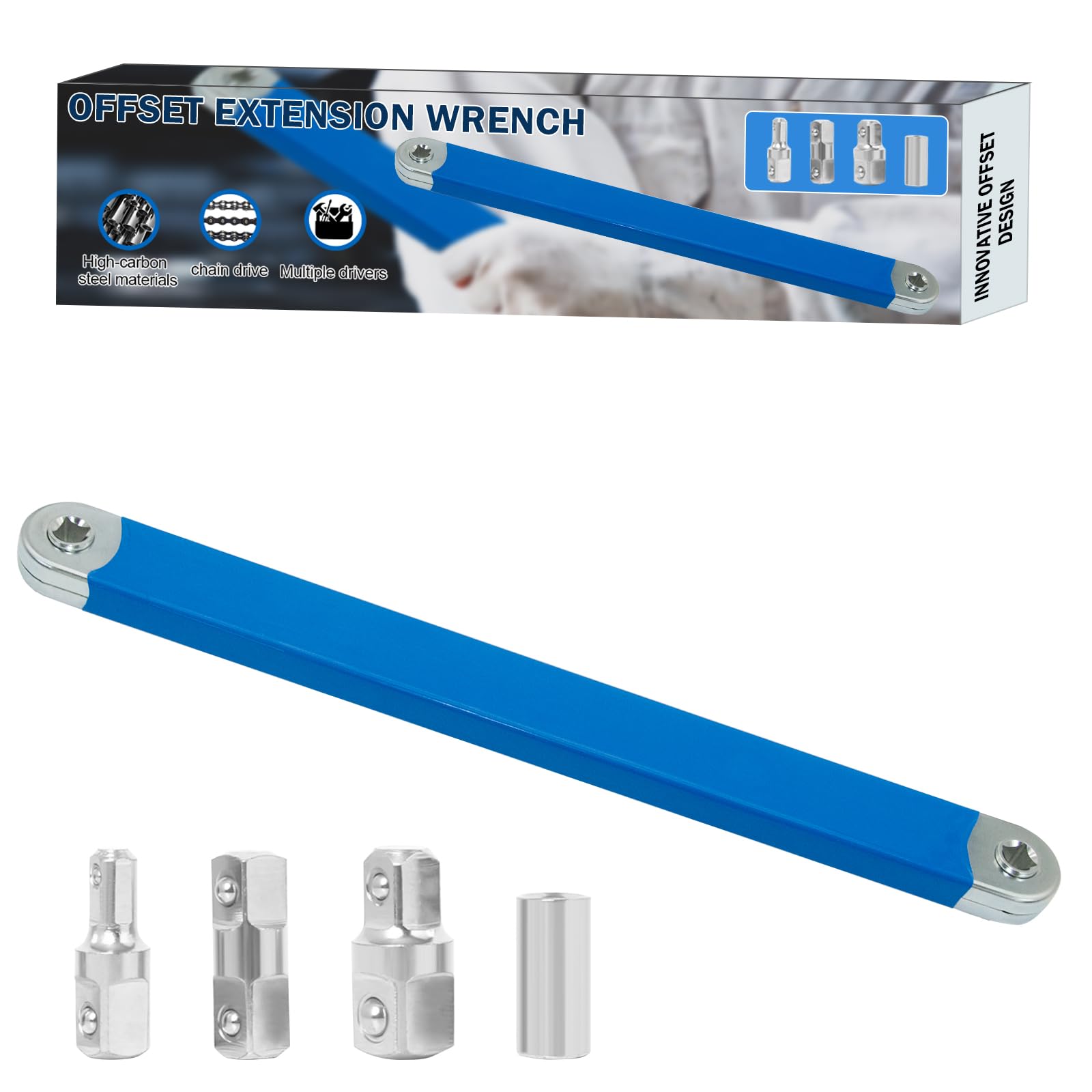 Zzyyldu Offset Extension Wrench,15 inch Impact Ready Extension Wrench ...