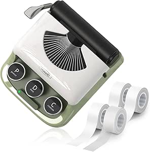 Amazon.com : Makeid Q1 300DPI Label Maker Machine with 3 Rolls White ...