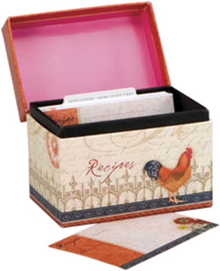 Amazon.com: CR Gibson 4 by 6-Inch Recipe Card File Box, Prized Poultry ...