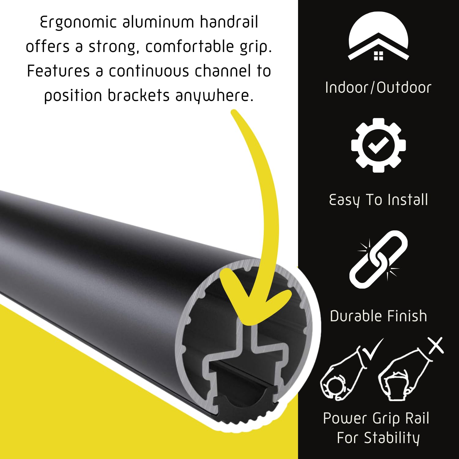 Snapklik.com : Promenaid 4 Ft Handrail Kit - Complete Indoor/Outdoor ...