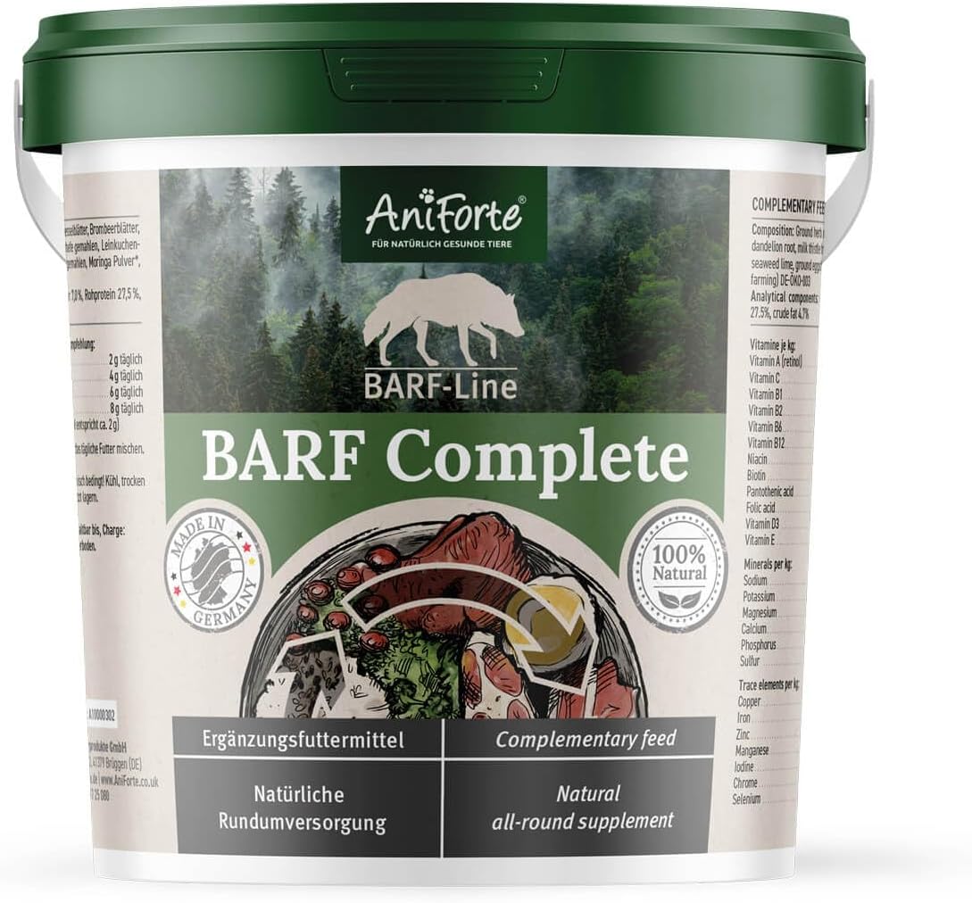 AniForte BARF Complete 1kg for Dogs - 100% Natural Barf Supplement with ...