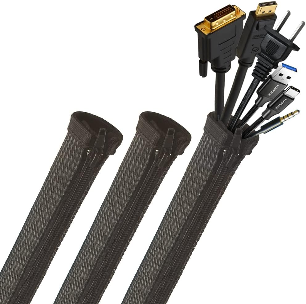 Amazon.com: Electriduct 2" Zipper Sleeve Braided Wrap Flexible Cable ...