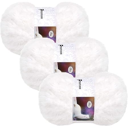 Amazon.com: 6 Skeins Soft Fur Yarn Chunky Fluffy Faux Fur Yarn Fuzzy ...