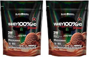 Kit 2x Refil Whey 100% HD Gourmet 900g - Black Skull (Chocolate) | Amazon.com.br