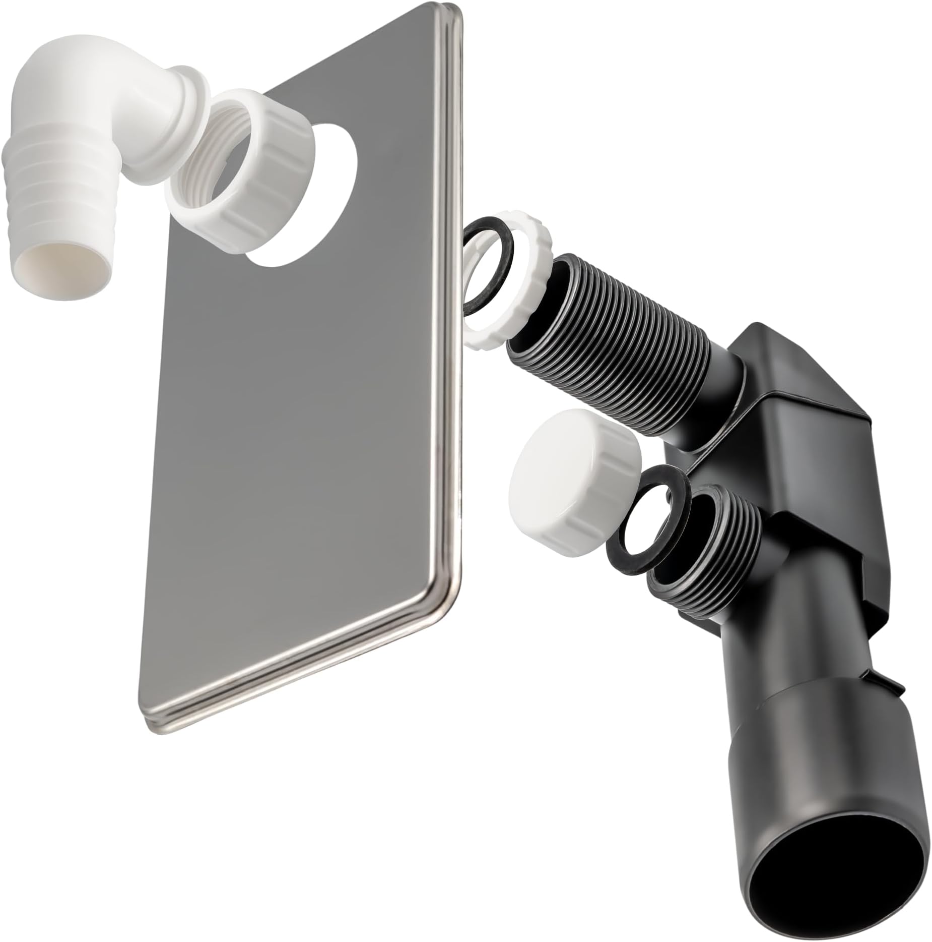 Aquashine® Hochwertiges Unterputzsiphon | APS 3 | Unterputz-Siphon für ...