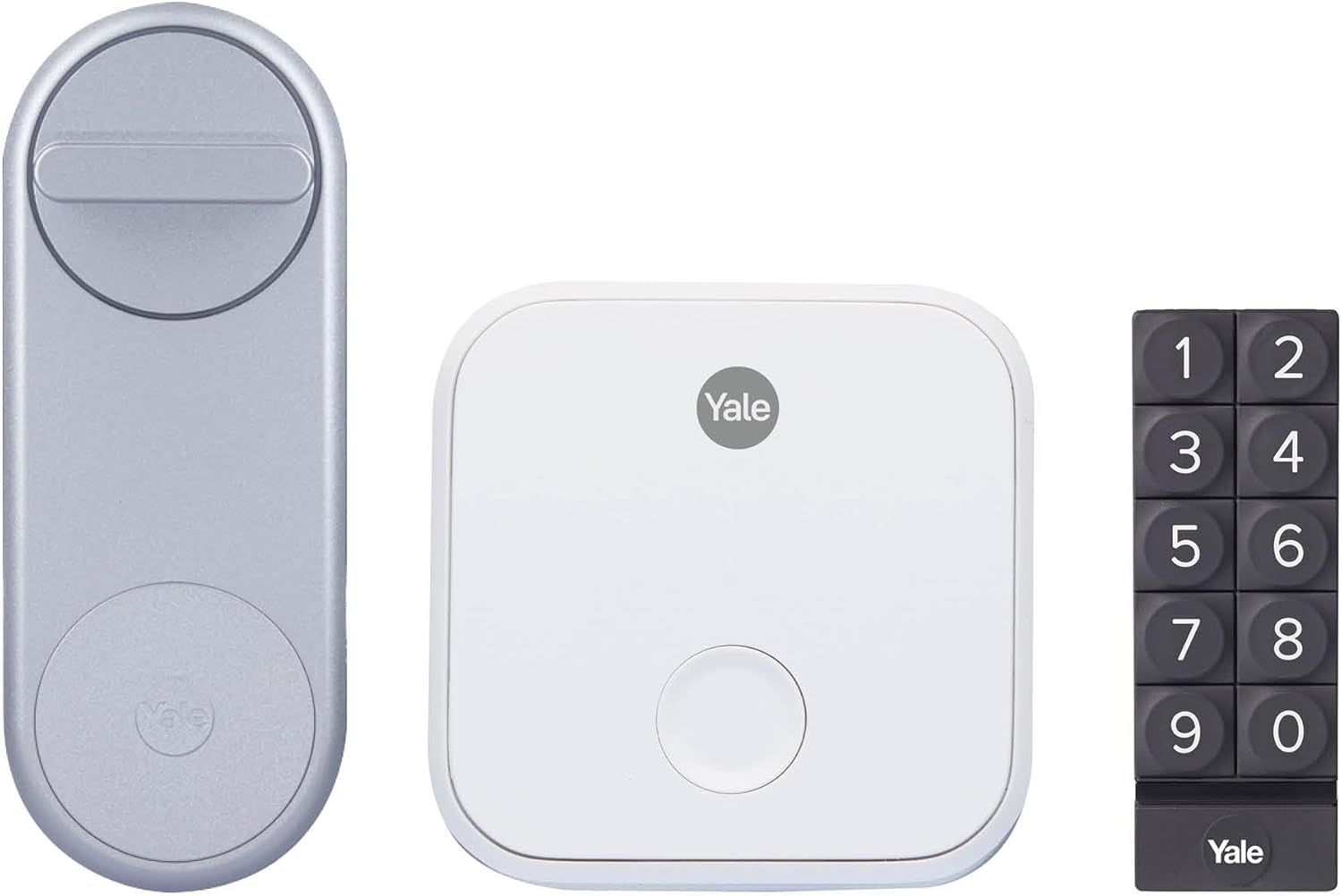 Yale - Connect Wi-Fi Bridge + Linus Smart Lock - Silver + Yale Smart ...