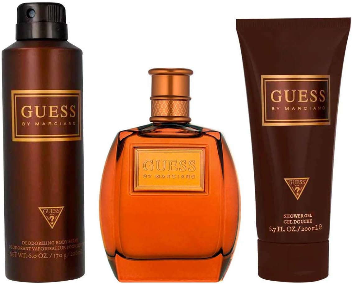 Amazon.com : GUESS by Marciano 3 Pc Gift Set 3.4oz EDT Spray, 6.7oz ...