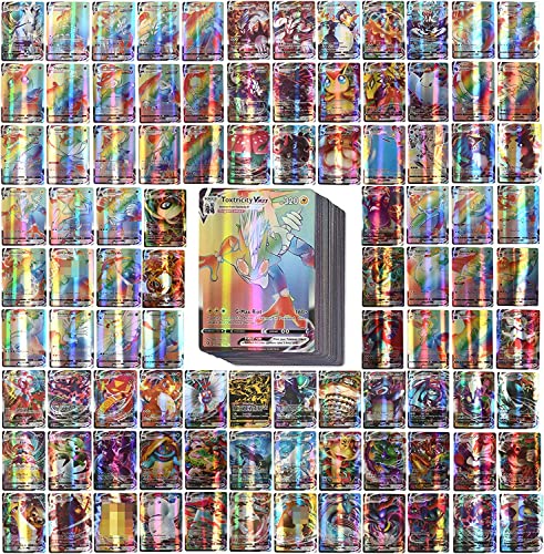 Cartas Vmax Pokem Barajas Cartas Pokem 100 Piezas Cartas Vmax - Hiperchino