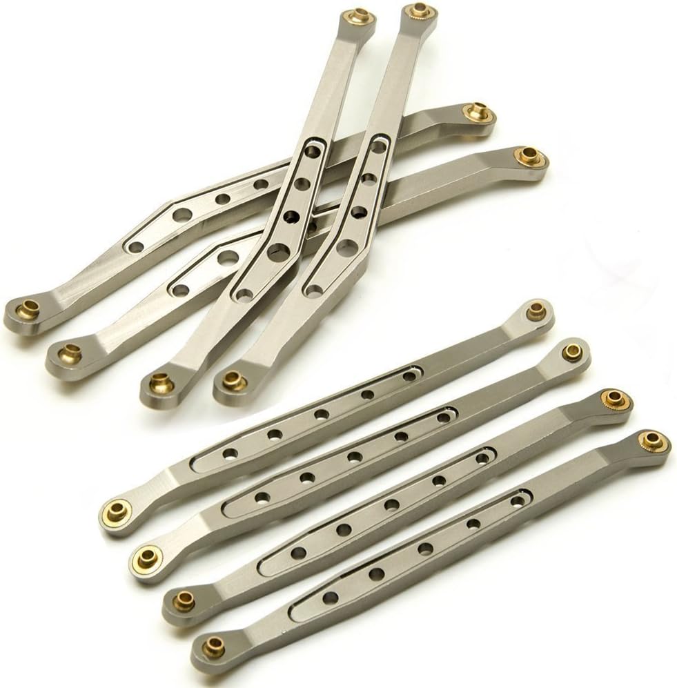 MOHERO Aluminum Linkage Rod Arm Set Upper and Lower Suspension Links ...