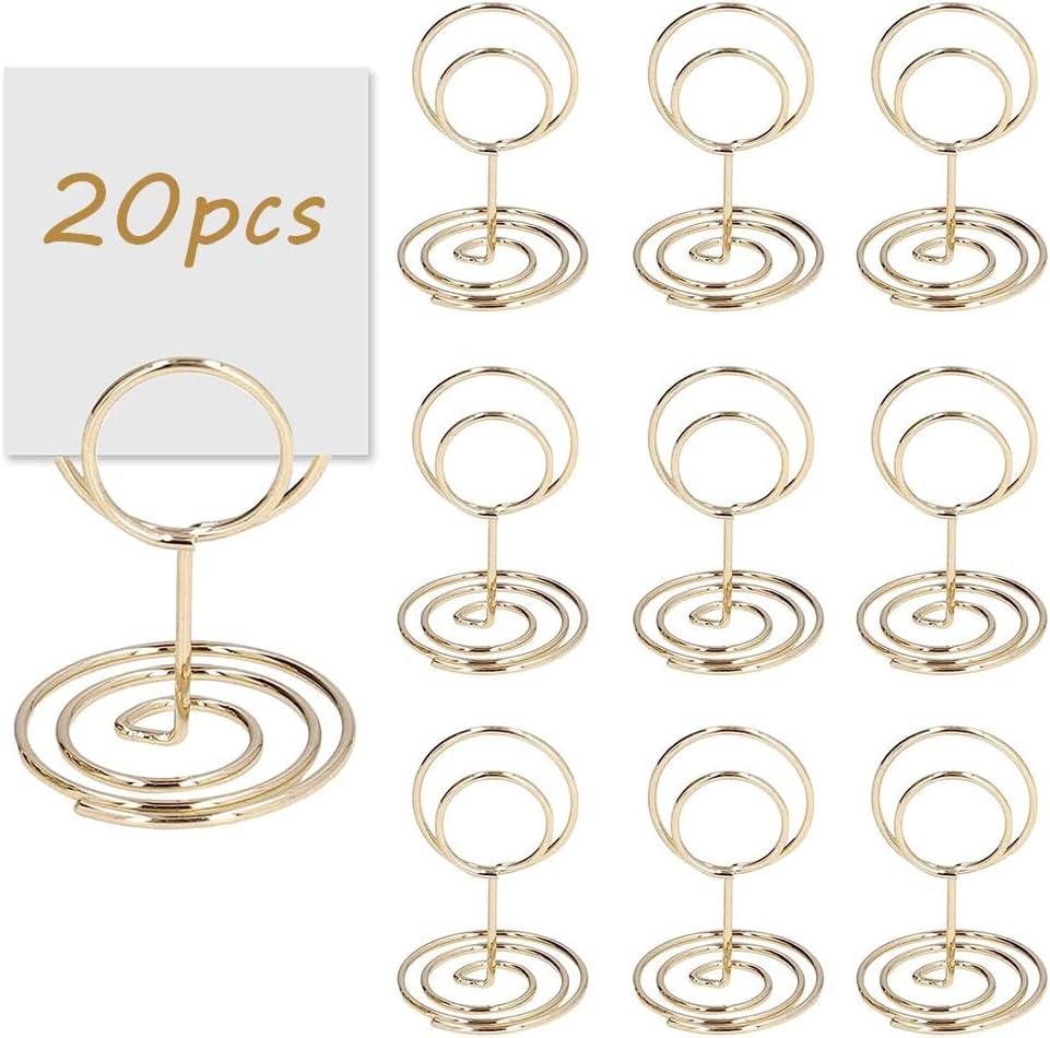 RYOZAI 20 PCS Table Number Holders Gold Banquet Table Business Card ...