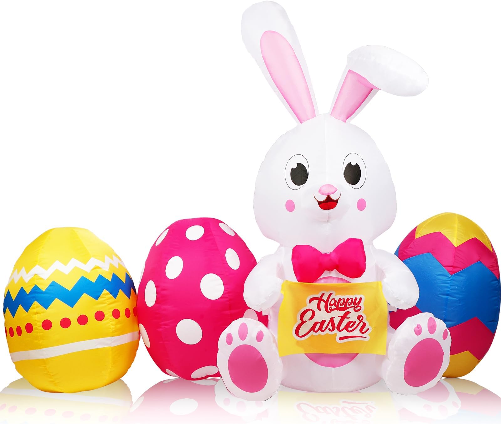 Amazon.com: Gemmy Airblown Inflatable Easter Bunny with Blue Tulips, 5 ...