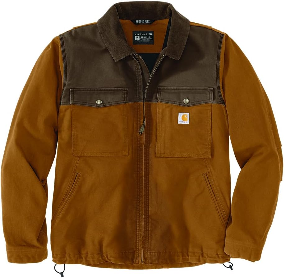 Carhartt 106432 Montana Rugged Flex Relaxed Fit Duck Insulated Jacket CARHARTT BROWN/COFFEE XL ...