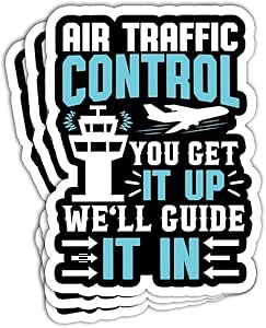 Amazon.com: JEFARIK 3 Pcs - Funny Air Traffic Controller Sticker Funny ...