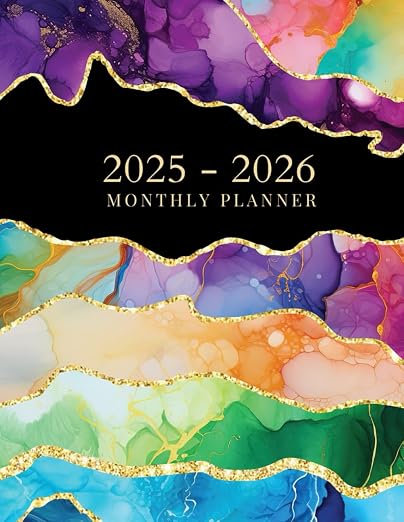 Amazon.com: Monthly planner 2025-2026: Large print 2 year calendar ...