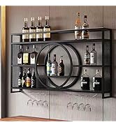 Amazon.com: PIKYsailed 59 Inch Metal Wine Rack Wall Mounted, Bar ...