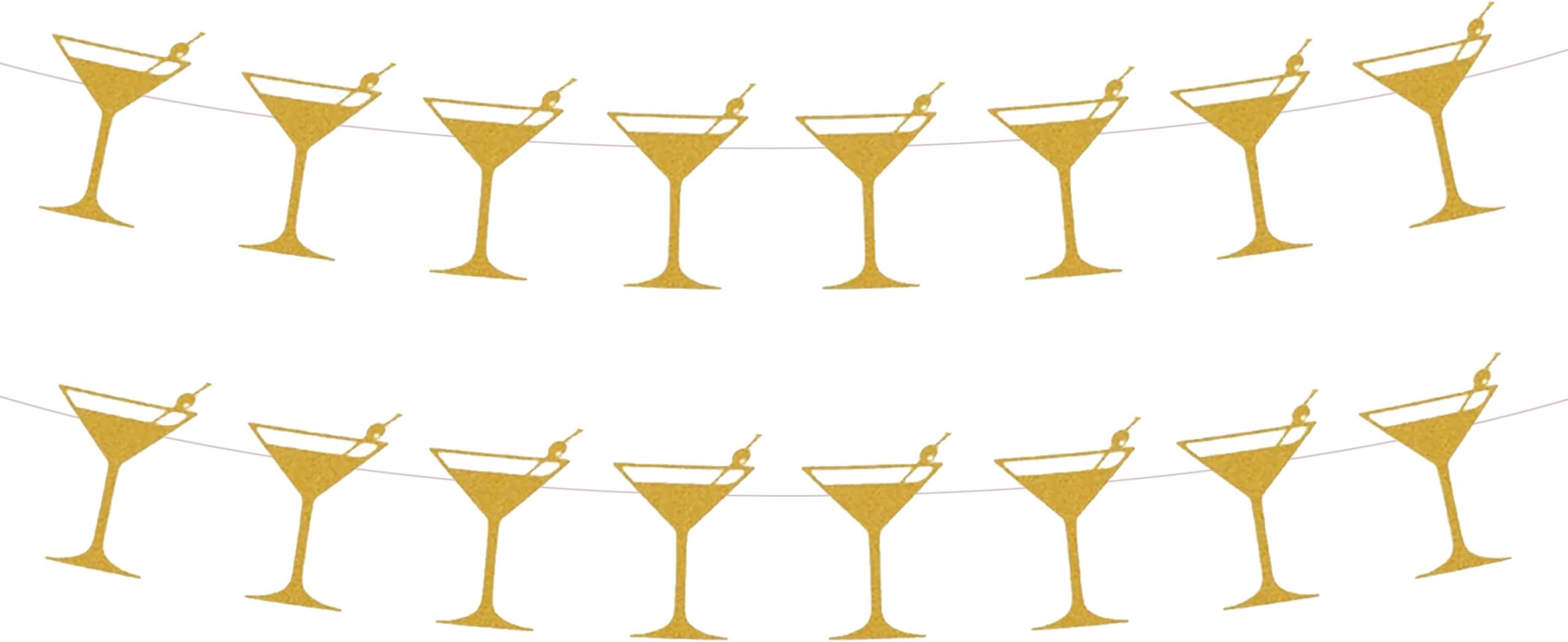 Amazon.com: xo, Fetti Martini 3D Pop Up Gold Foil Banner - 5 Ft ...