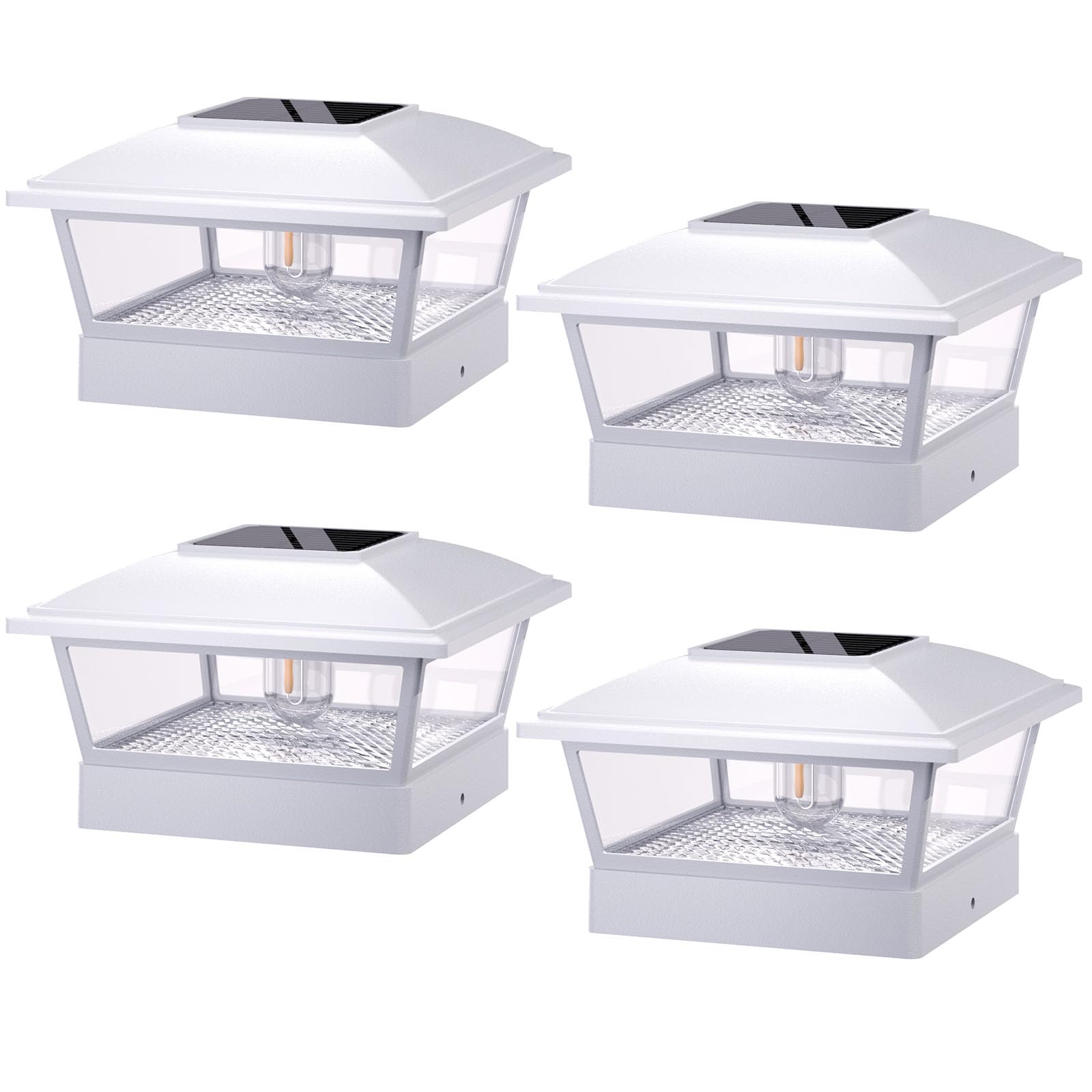 Solar Post Cap Lights 0utdoor, Bright Solar Powered Post Lights with ...