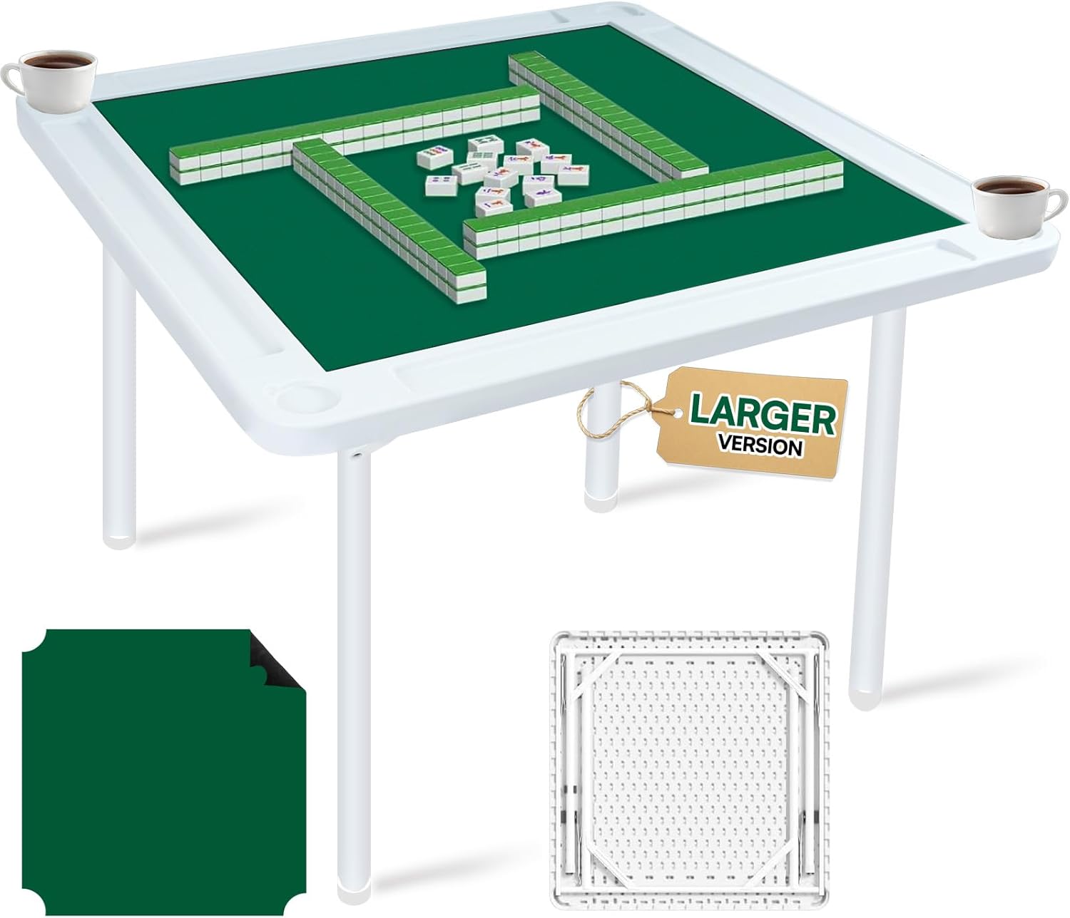 Amazon.com: Doreimi Mahjong Table for Women Men Family - Plastic 40.5 ...