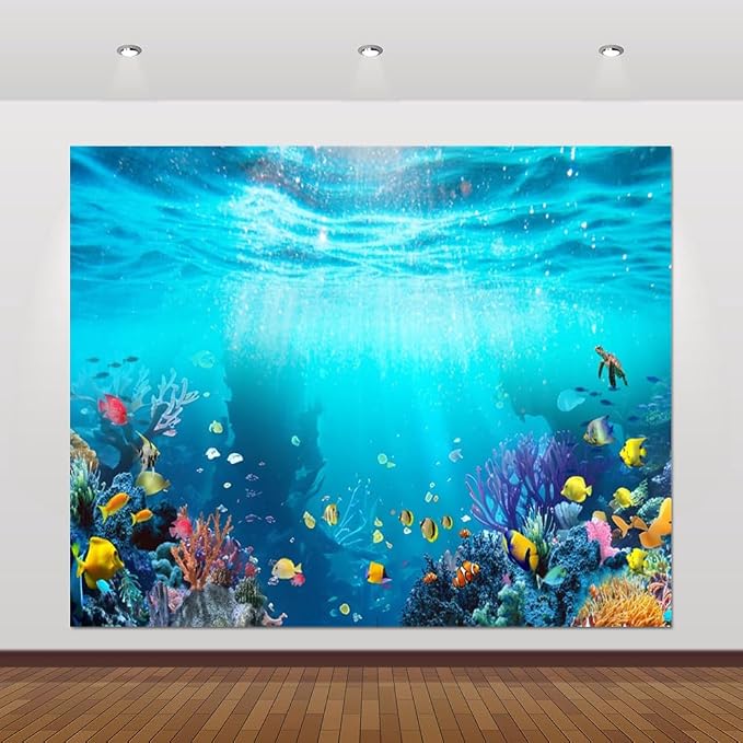 Amazon.com : Under The Sea Backdrop 10x8ft Seabed Underwater World ...