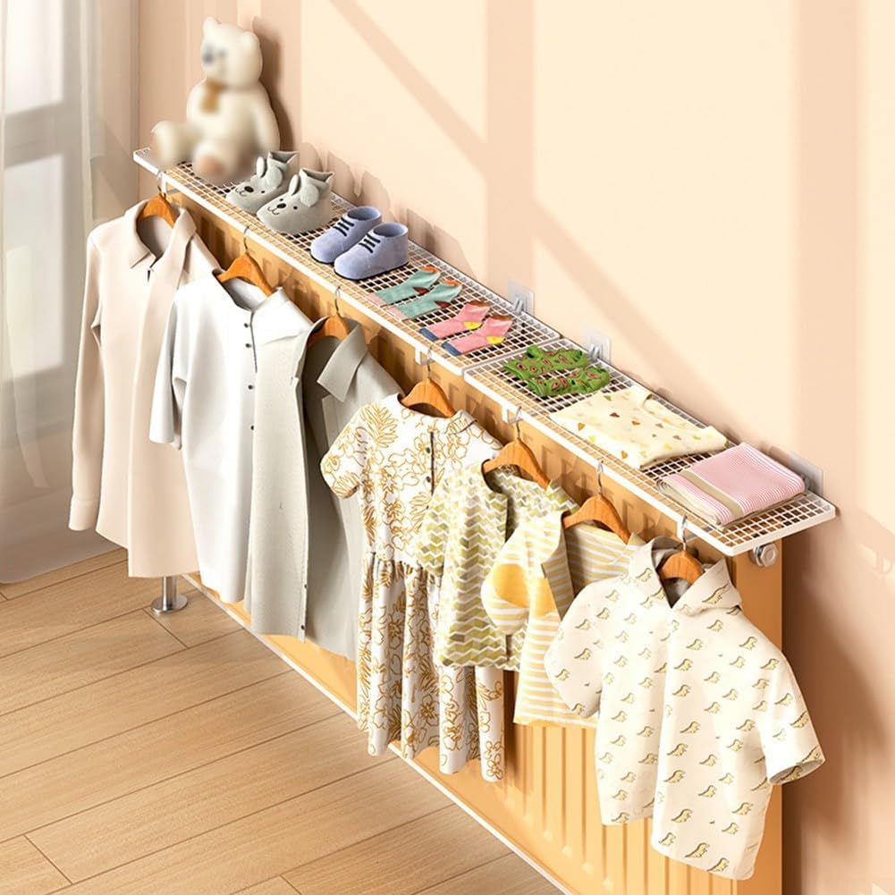 2pcs Decorative Radiator Storage Shelves 35x15x3cm Iron Space-Saving ...