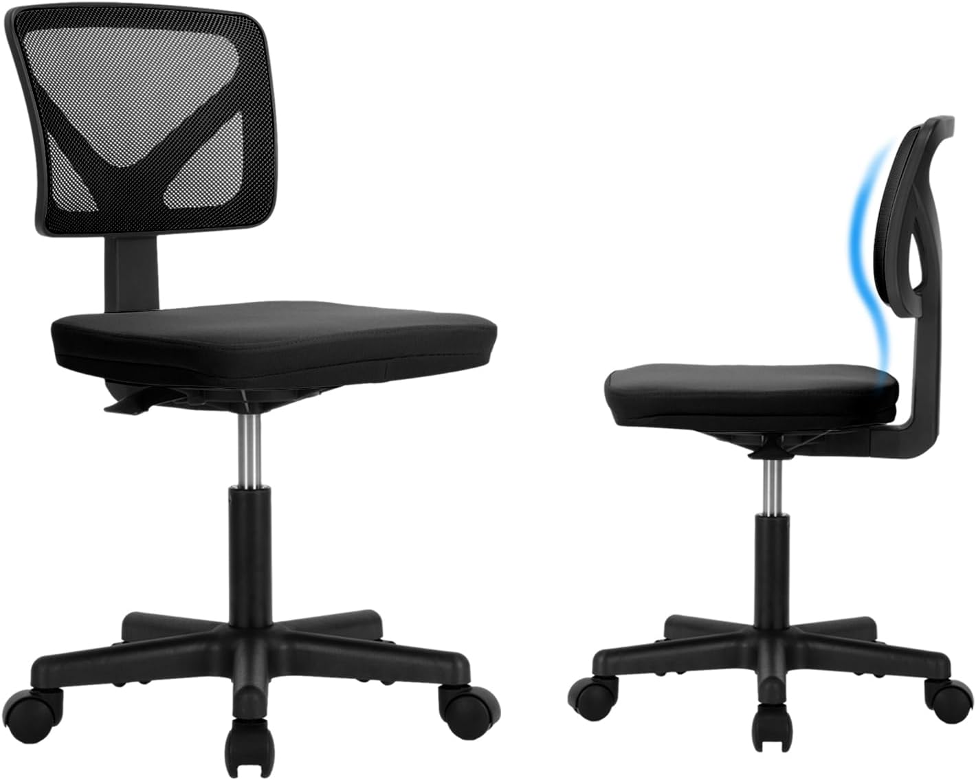 Amazon.com: NEWBULIG Ergonomic Armless Home Office Desk Chair with ...