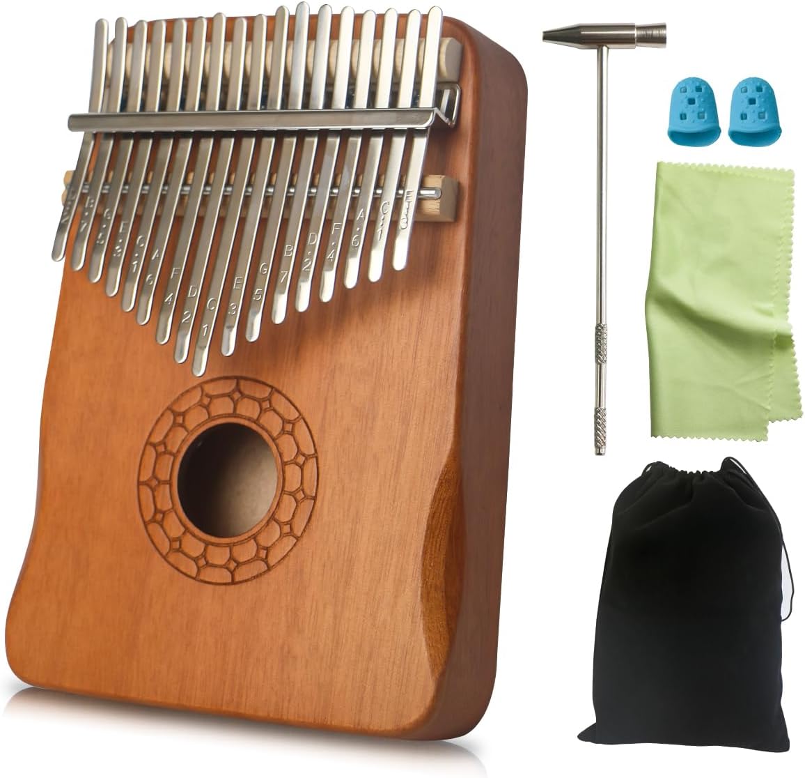 Amazon.com: Kalimba Thumb Piano 17 Keys with Study Instruction and Tune ...