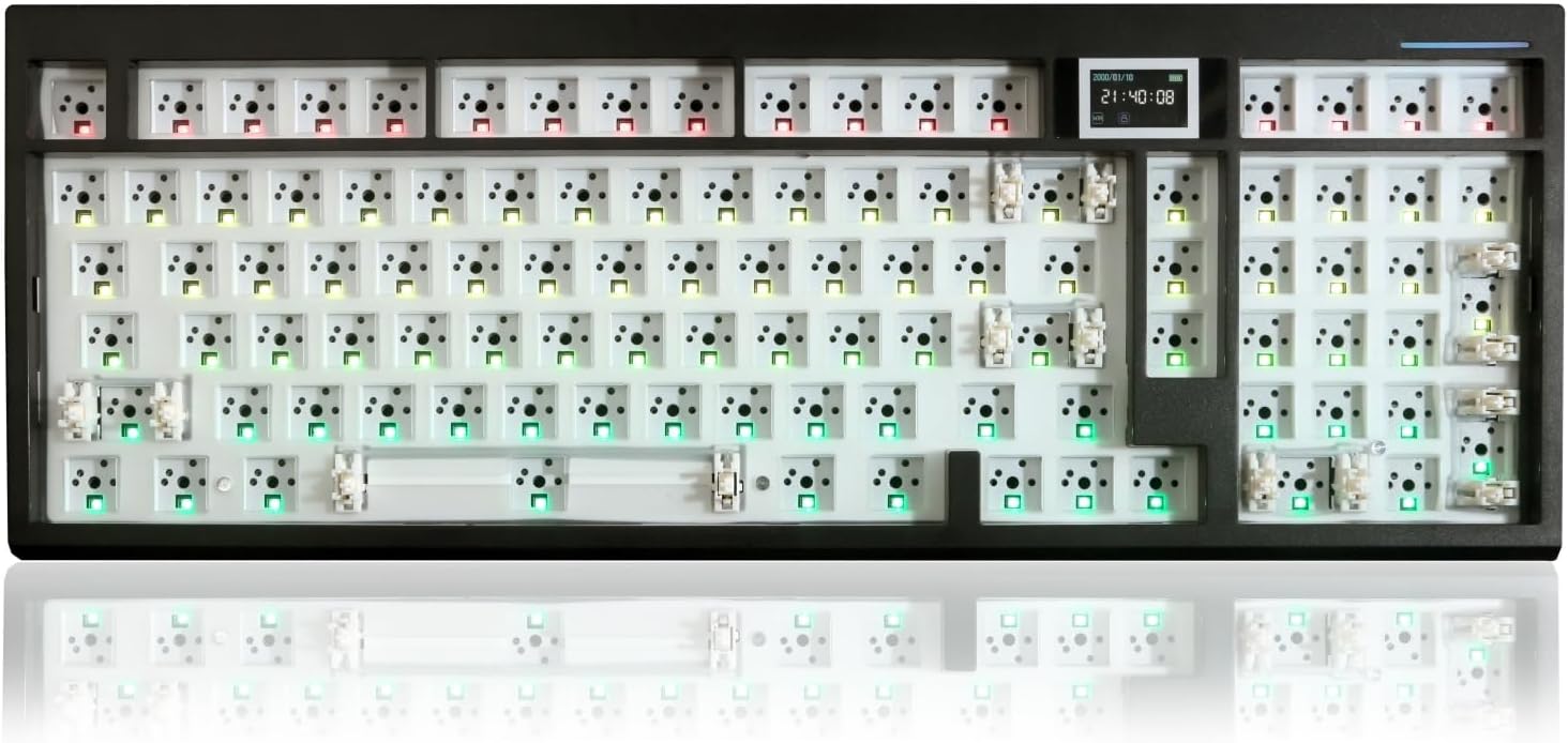 Amazon.com: ZMX GMK98 Mechanical Keyboard Kit with Screen,96% Layout ...