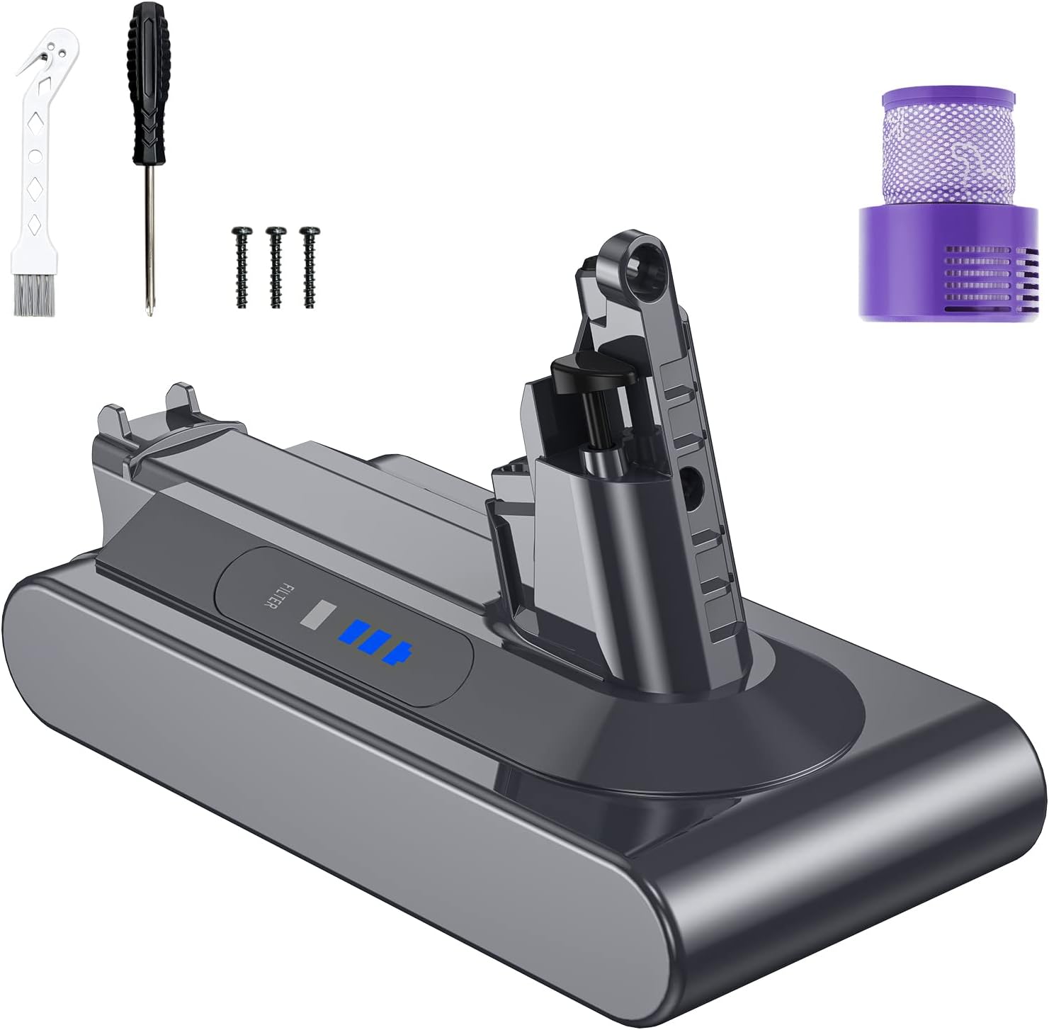 Amazon.com: 21.6V Upgraded Li-ion 6000mAh V8 Battery Replacement for ...