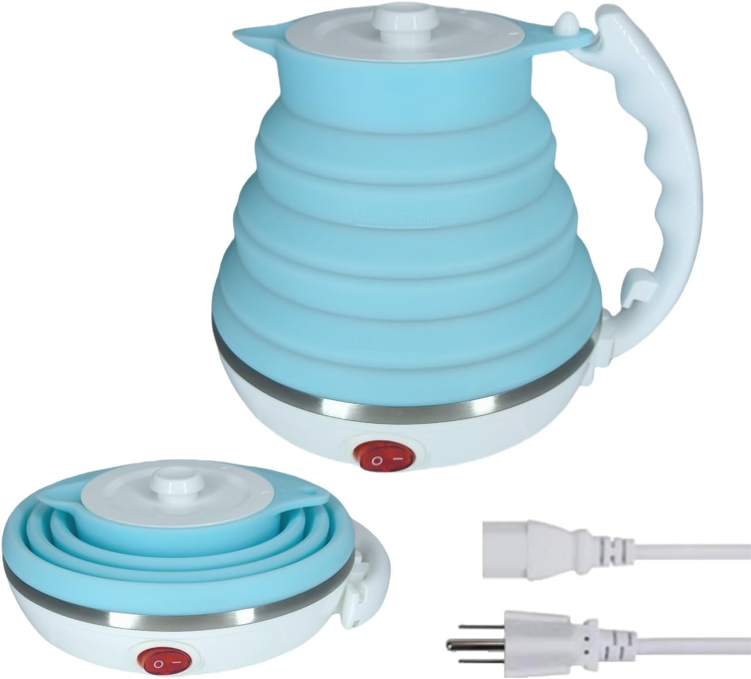 Amazon.com: Foldable Portable Electric Kettle with Food Grade Silicone ...