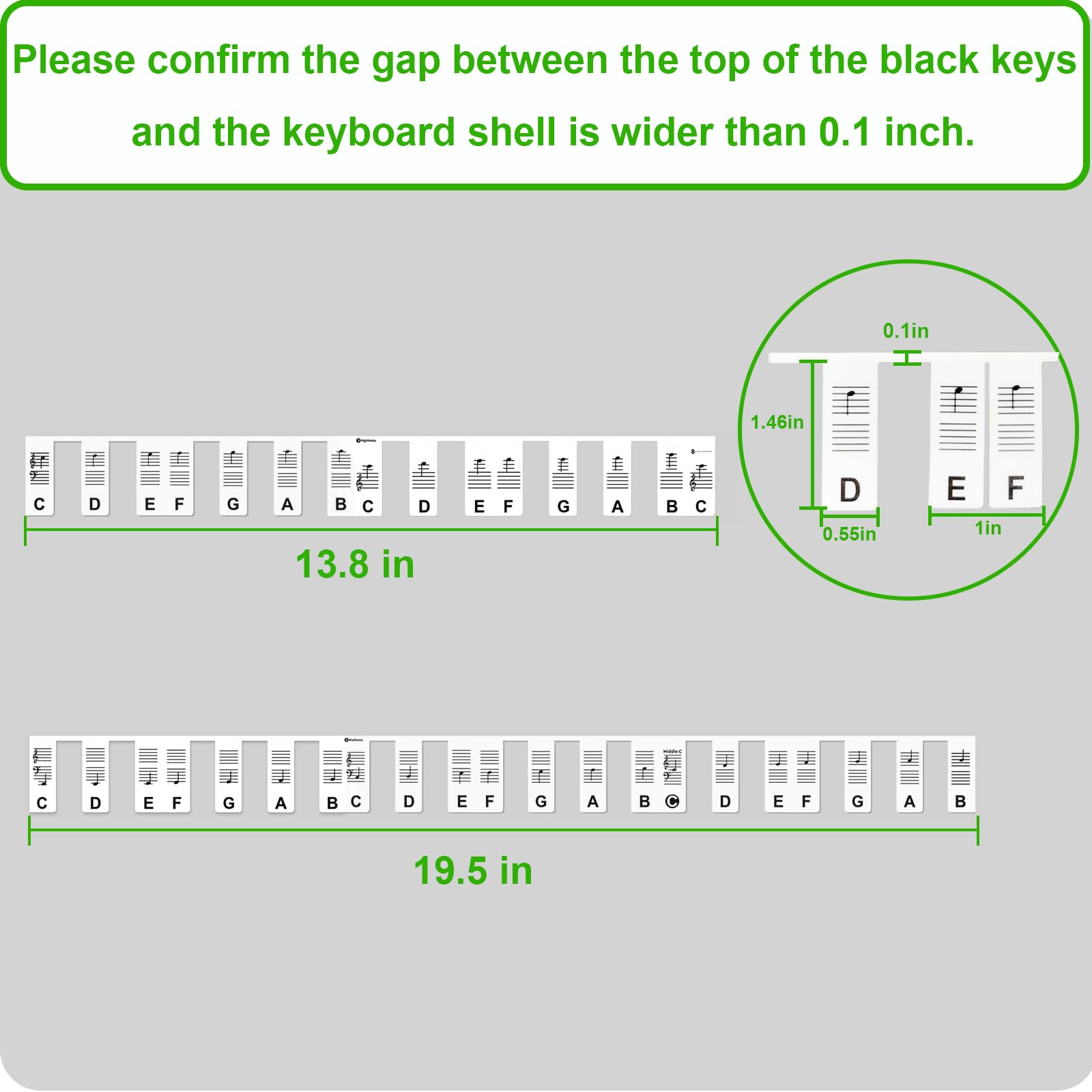 Snapklik.com : Removable Silicone Piano Key Markers Strips For ...