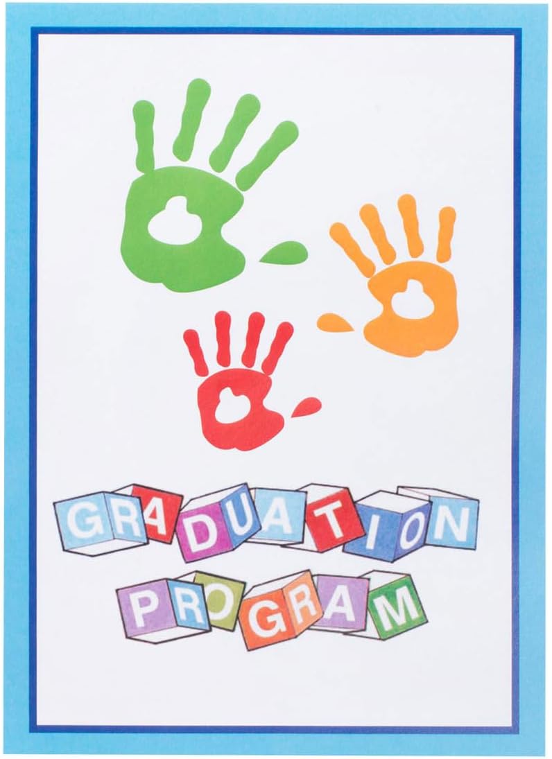 Amazon.com : Happy Graduates Handprints Graduation Program Covers, Set ...