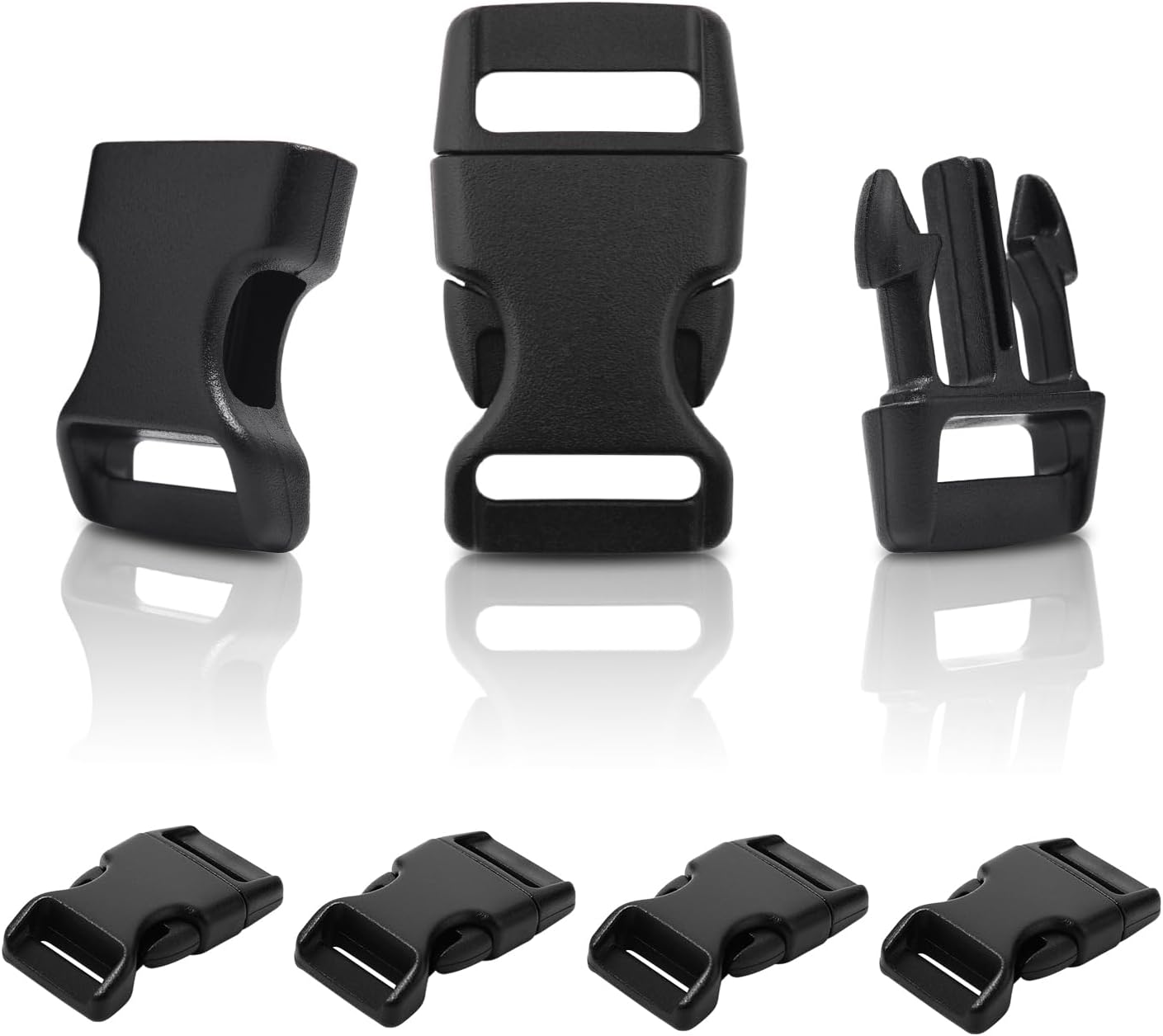 Amazon.com: LongSLong 12 Pack Curved Paracord Clips - 5/8 Inch Quick ...