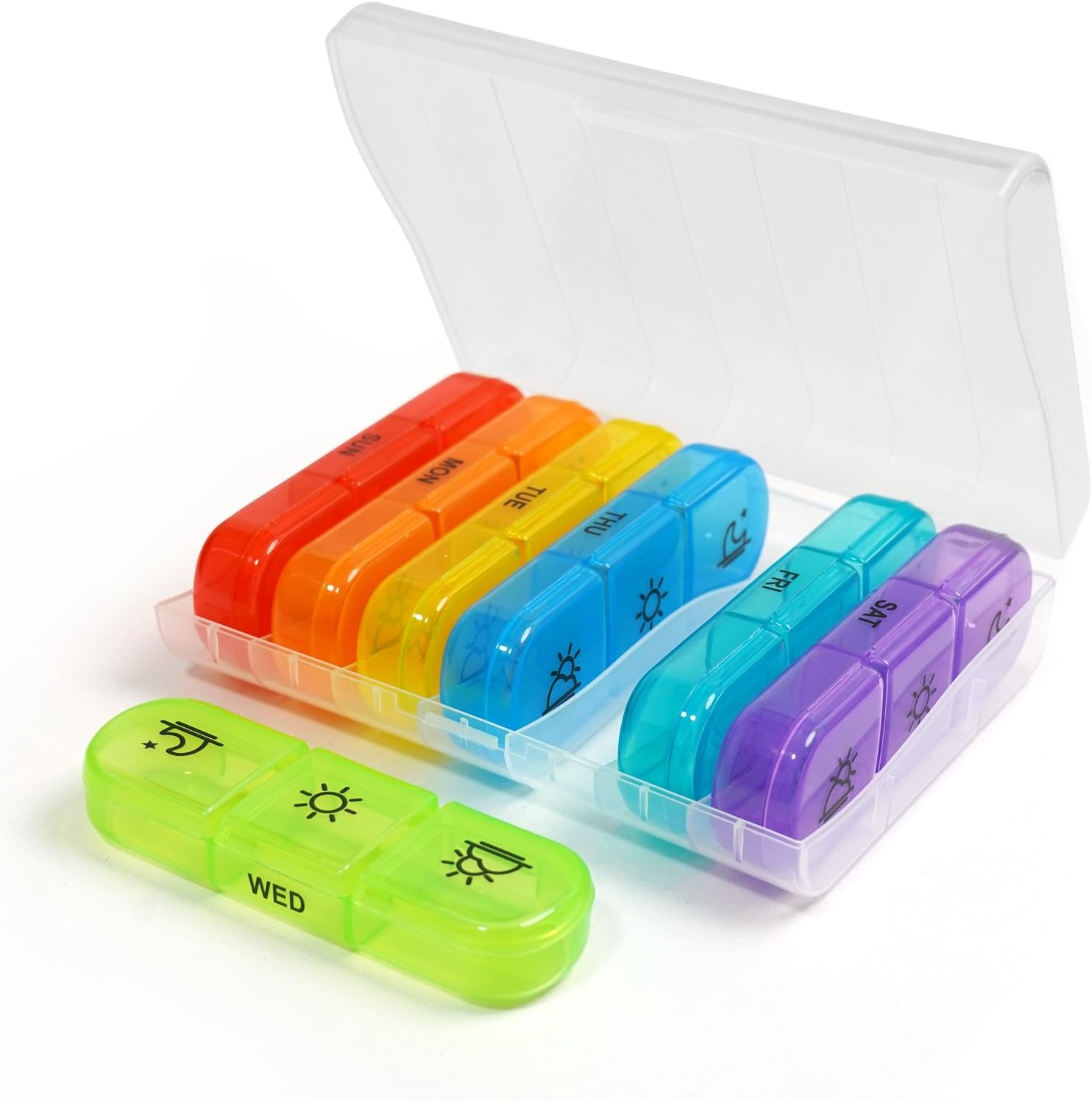 Amazon.com: SenyerKare Pill Box, Weekly Pill Organizer 3X a Day with ...
