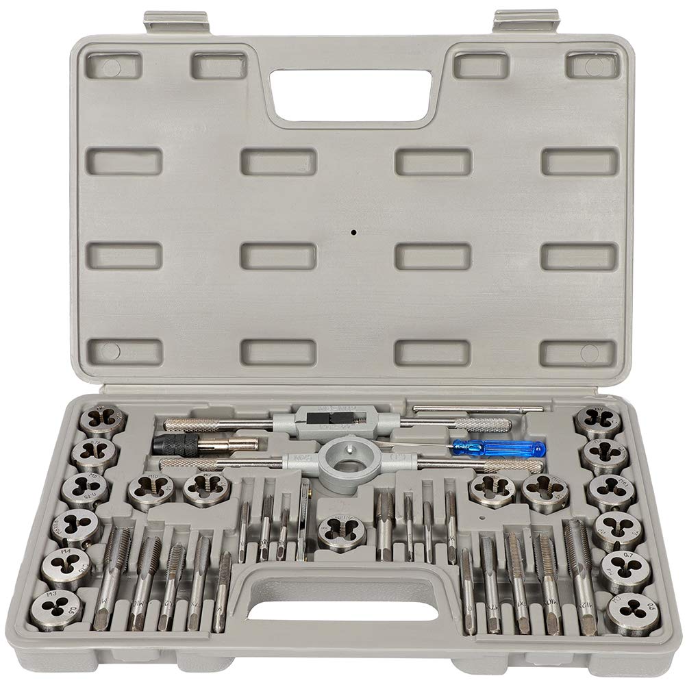 Buy Metric Tap and Die Set 40 PCS Engineers Kit Screw Bolt Cutter ...