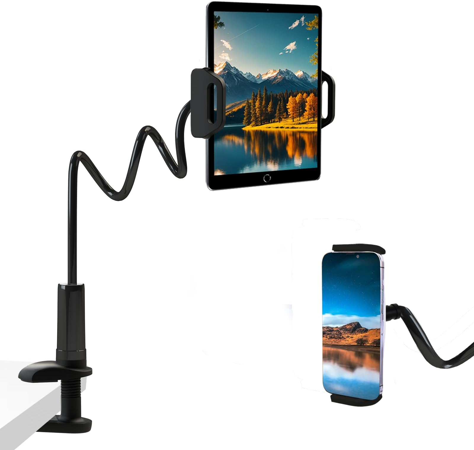 Amazon.com: Gooseneck Phone Holder Tablet Stand for Bed:[Swivel Base ...