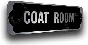Amazon.com: Deca Moda Coat Room Sign, Signs for Business, Coat Room ...