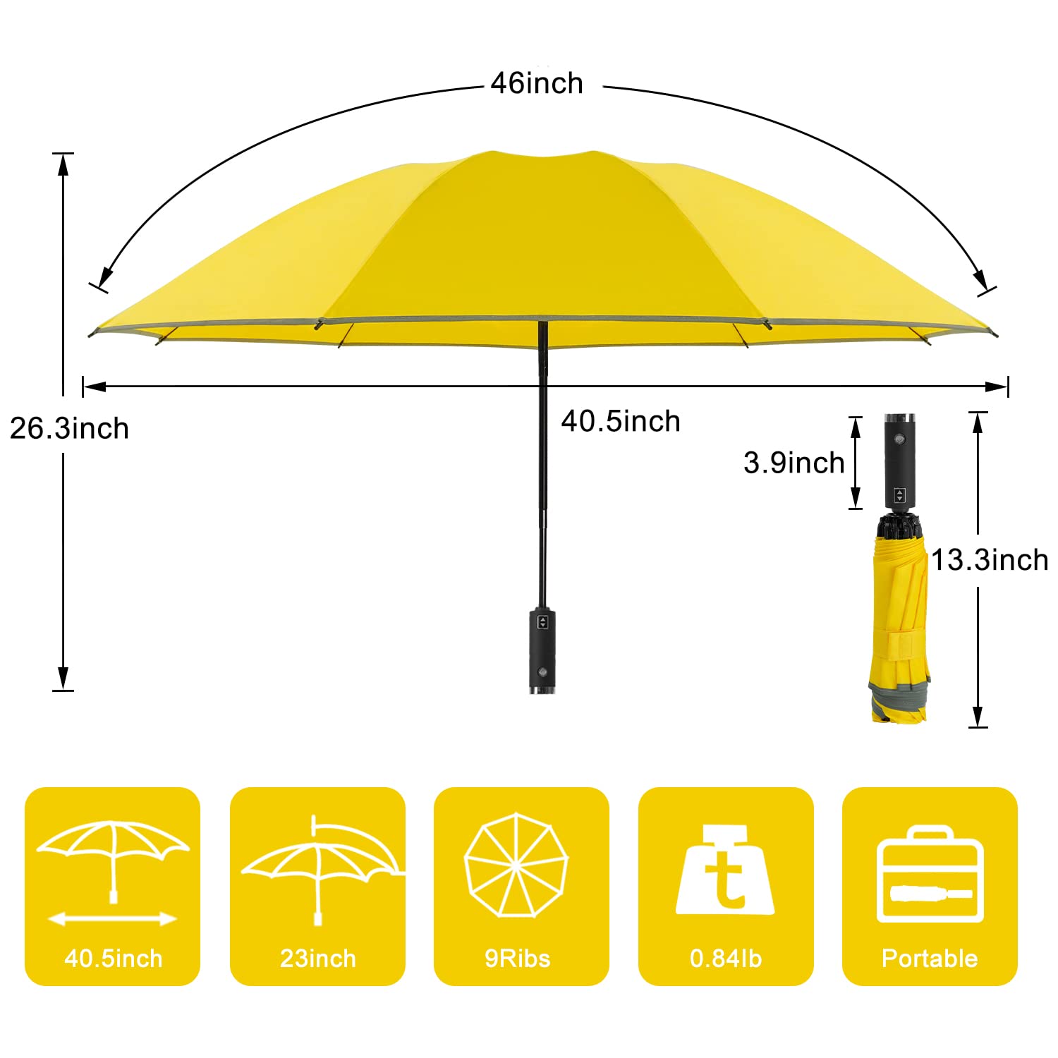 Snapklik.com : Lejorain Automatic Folding Umbrella Inverted - Upside ...