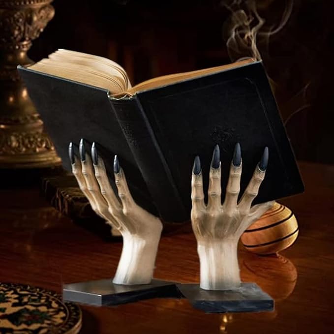 Amazon.com: ZHDOKA 2pcs Decorative Halloween Bookends, Gothic Home ...