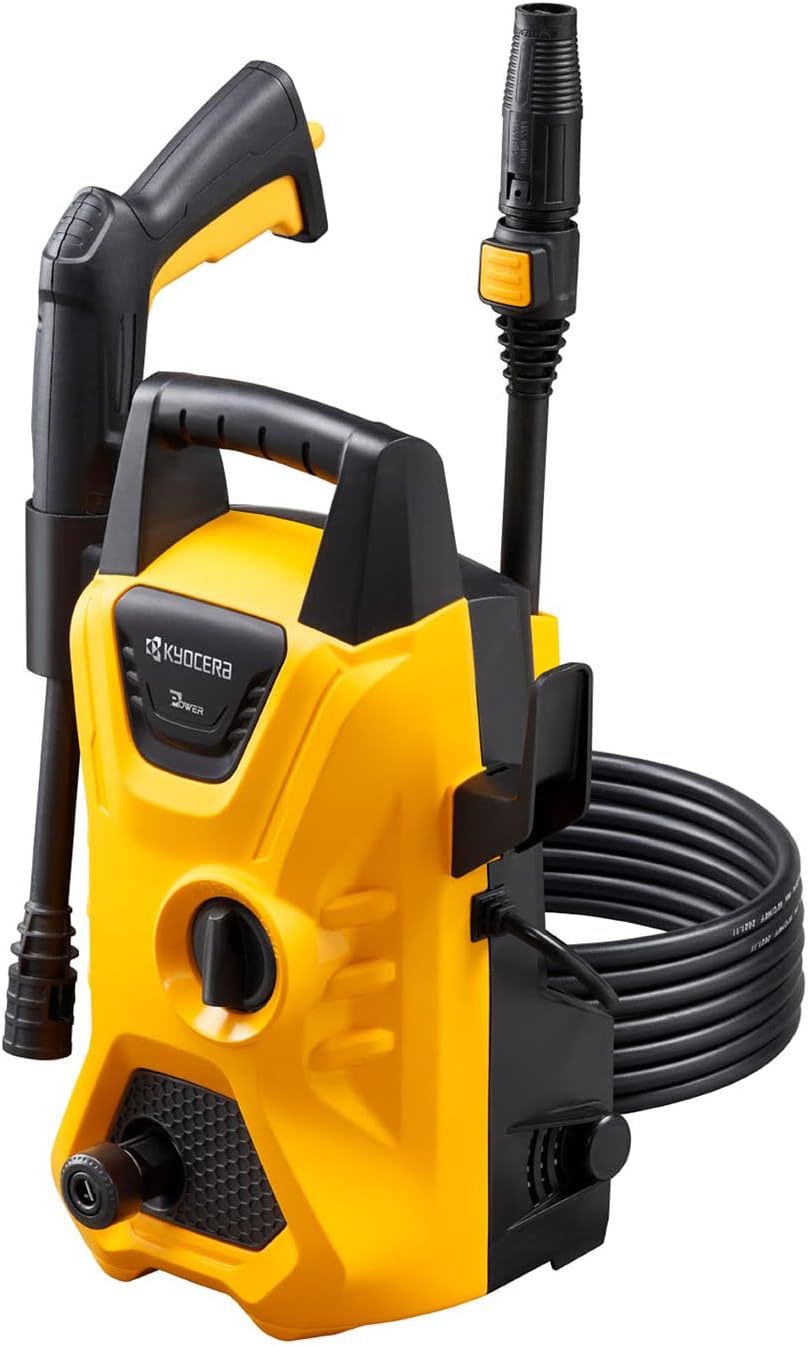 Amazon | 京セラ(Kyocera) 旧リョービ 高圧洗浄機 AJP-1430 668400A イエロー【ガンとホース類はワンタッチ接続】 小さくてもパワフルな洗浄力 ガンとホース類は ...