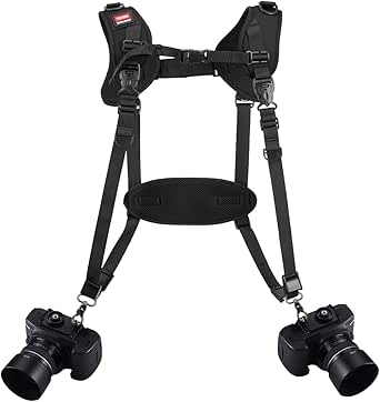 Amazon.com : Quick Release Dual Camera Harness With Camera Safety ...