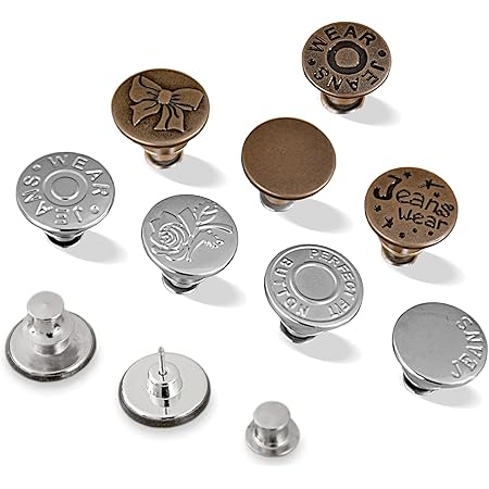 Amazon.com: 8 Sets Button Pins for Jeans, Jean Button Pins for Loose ...