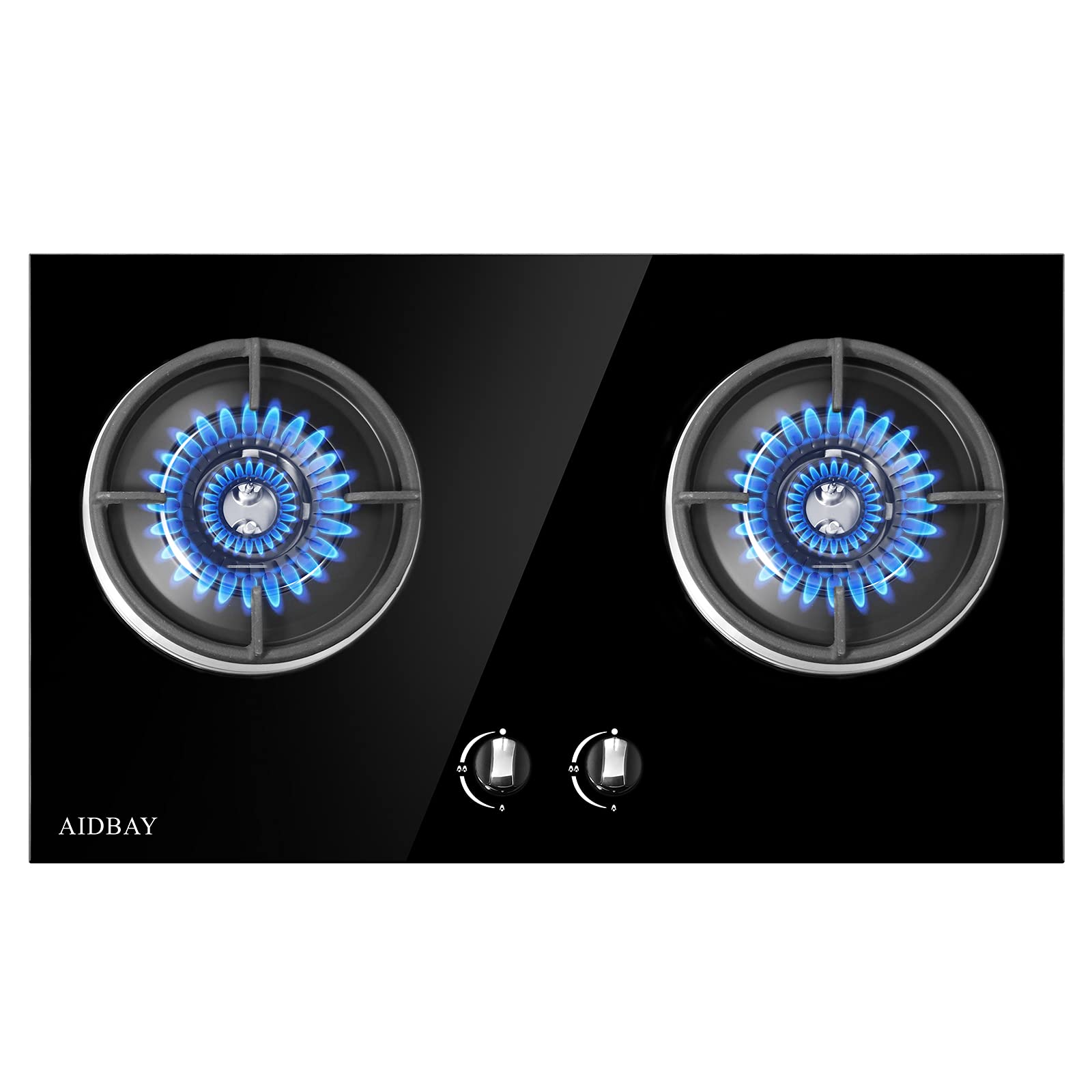 Buy 30" Cooktop, 2 Burner Hob Built-in Natural Cooker, Dual Burner ...