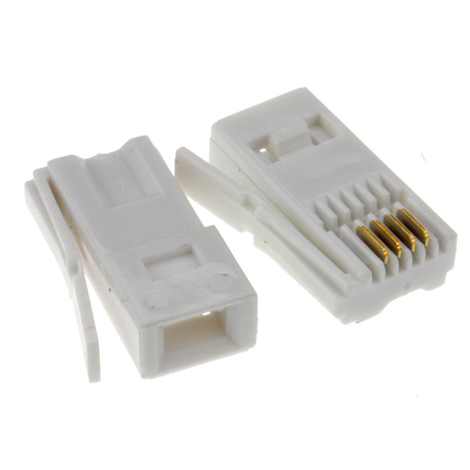 kenable BT 431A Telephone Line 4 Contacts Crimp Plugs Connector Ends ...