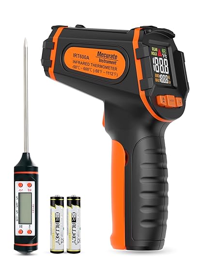 Mecurate Digital Infrared Thermometer with Adjustable Emissivity