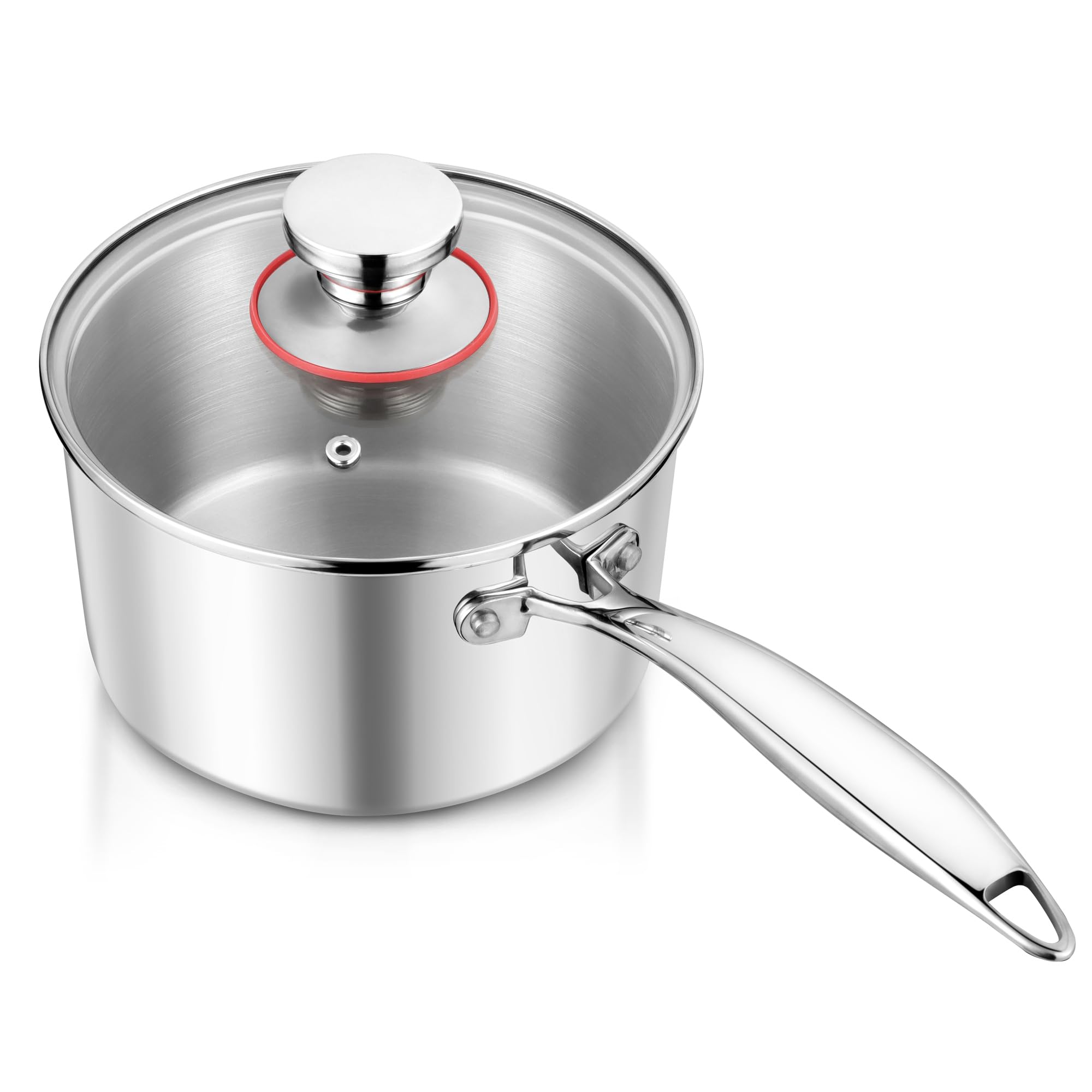 Amazon.com: E-far 2-Quart Saucepan, Tri-Ply Stainless Steel Sauce Pan ...
