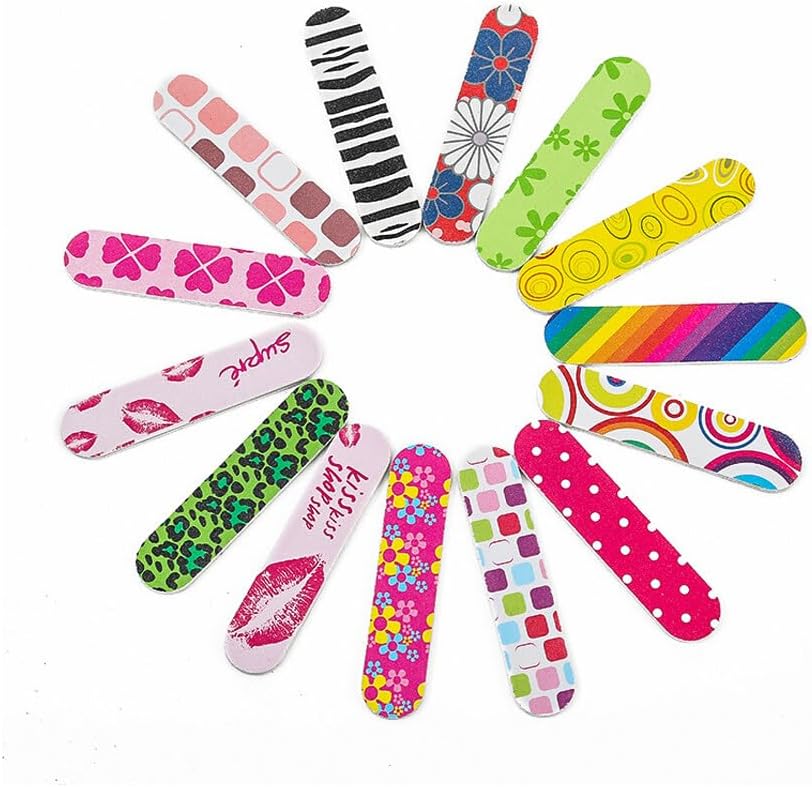 Amazon.com : 20PCS Colorful Mini Nail Files Double Sided Sponge Emery ...