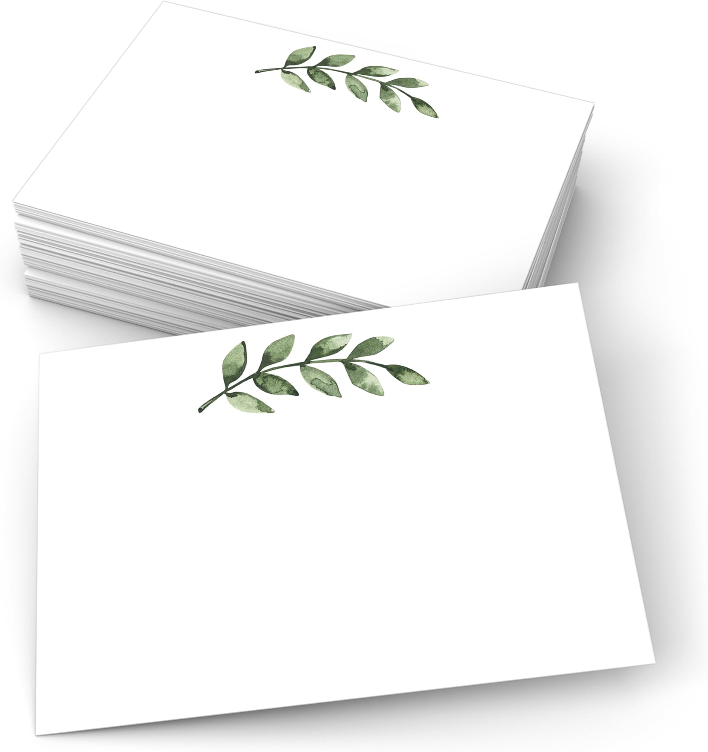 Amazon.com : 321Done Blank Greenery Note Cards, 5x7 White - Made in USA ...