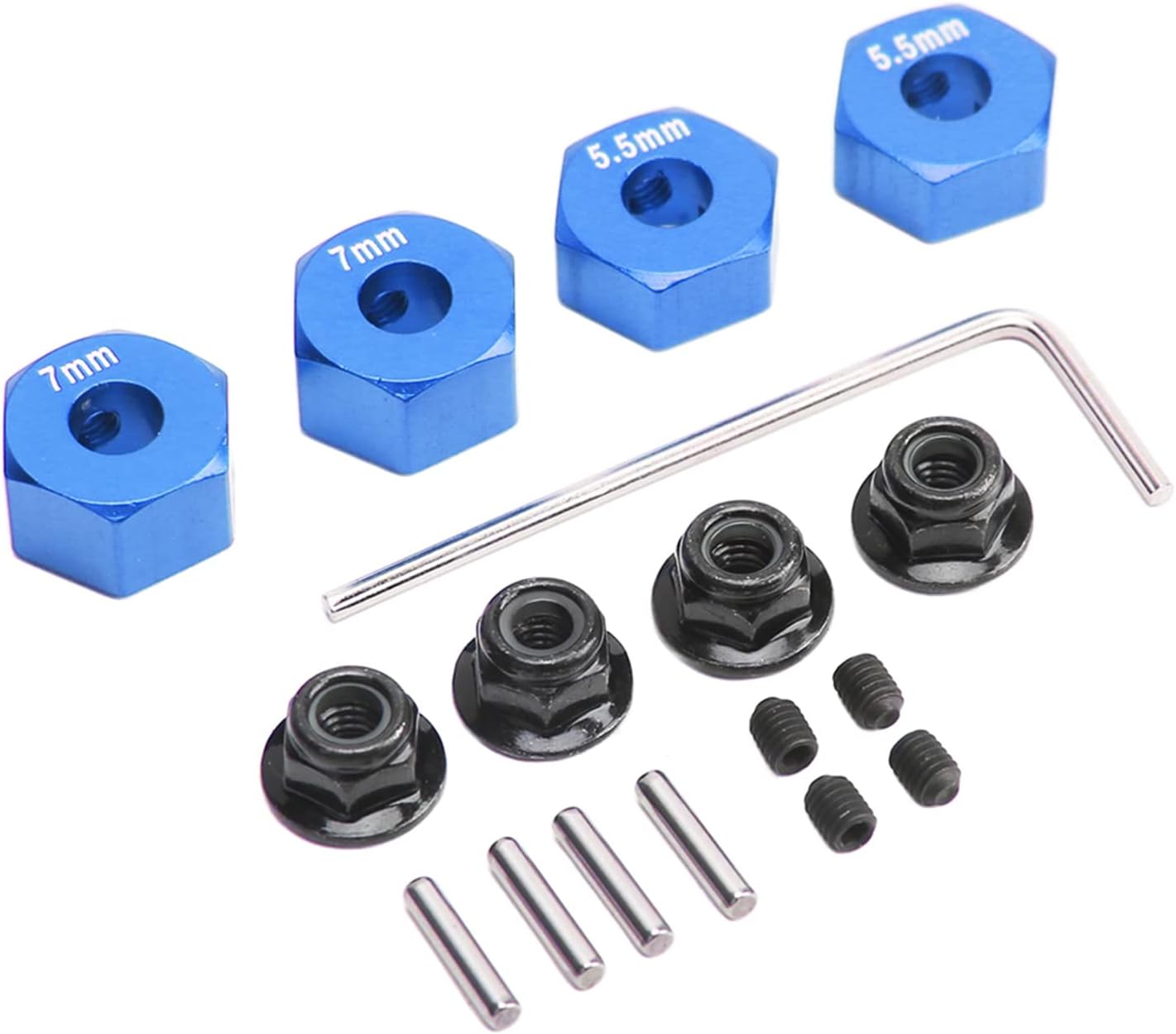 Amazon.com: SPYMINNPOO RC Wheel Hex Drive Hub Adaptor with Locknut, 12mm Wheel Drive Hex Hub ...