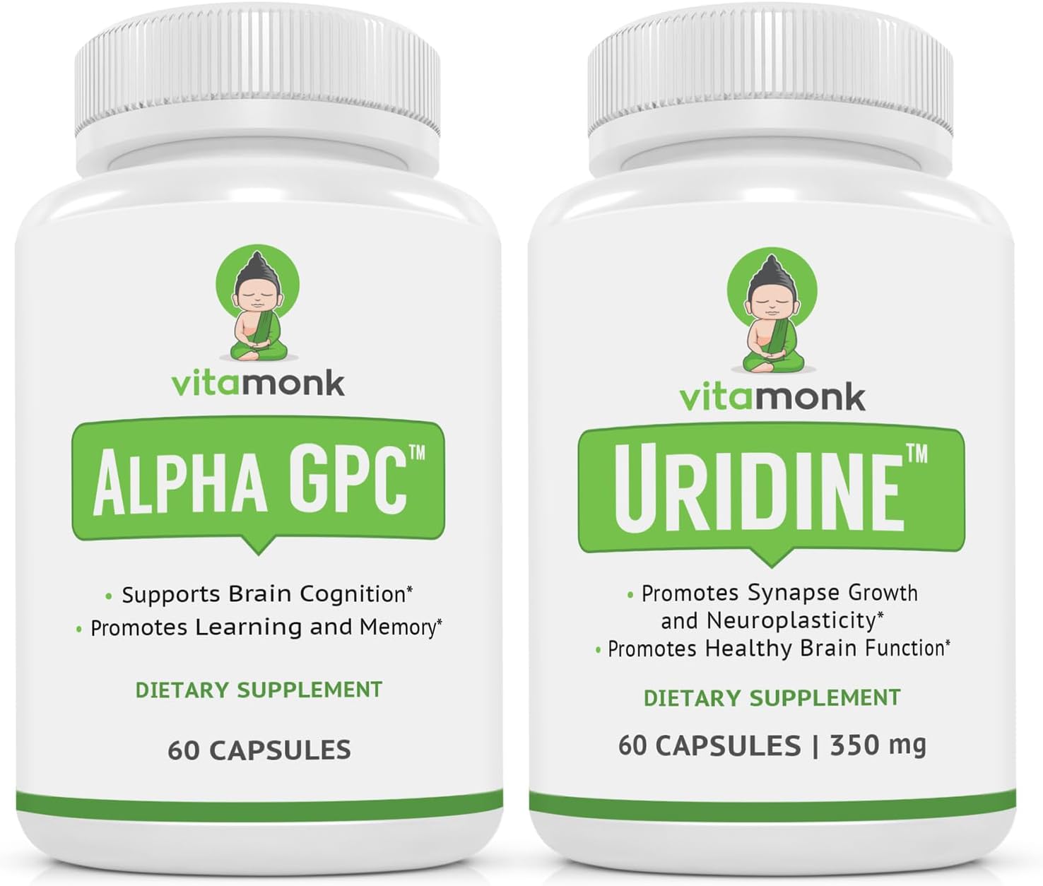 Amazon.com: VitaMonk Alpha GPC and Uridine Stack - Mr Happy Stack ...